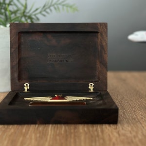 Pilot Wing Box - Gifts for Pilots - Handmade Wooden Gifts - Walnut ...