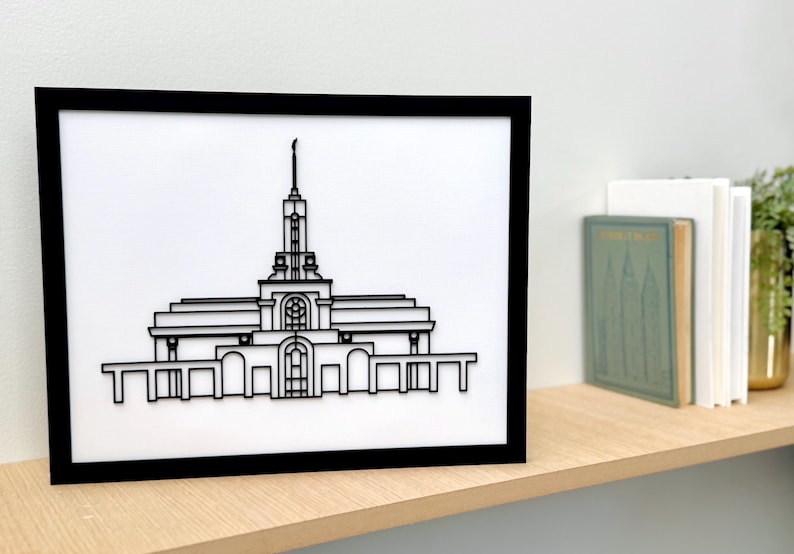 LDS Temple Art - LDS Decor - Temple - Line Art - 11 X 14 - Etsy