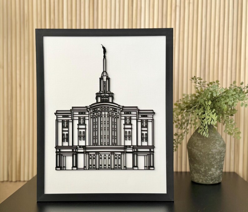 LDS Temple Art - LDS Decor - Temple - Line Art - 11 X 14 - Etsy