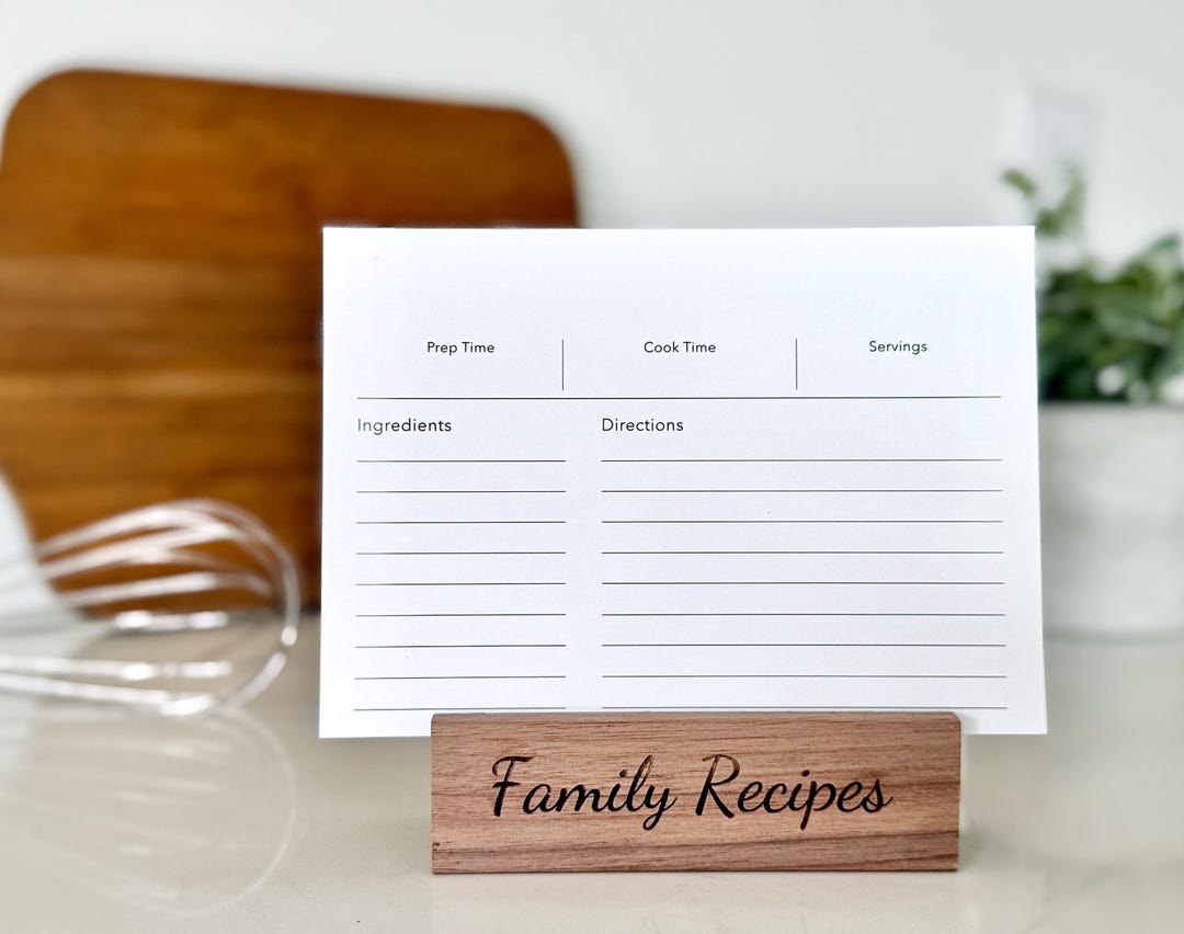 Recipe Card Stand - Recipe Storage - Kitchen Decor - Bridal Shower ...