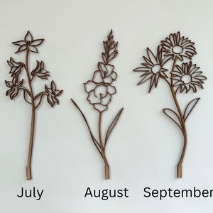Wood Birth Flower Garden Gifts for Mom Custom Wood Gifts Flower ...