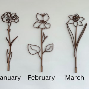 Wood Birth Flower Garden Gifts for Mom Custom Wood Gifts Flower ...