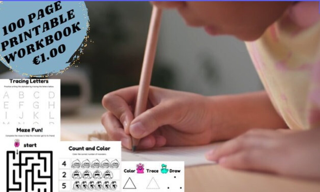 Printable Monster Coloring Workbook for Kids: Engaging Digital Download ...