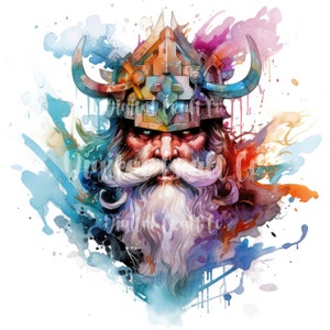 Colourful Abstract Vikings Clipart 11 High Quality Jpgs, Junk Journals ...