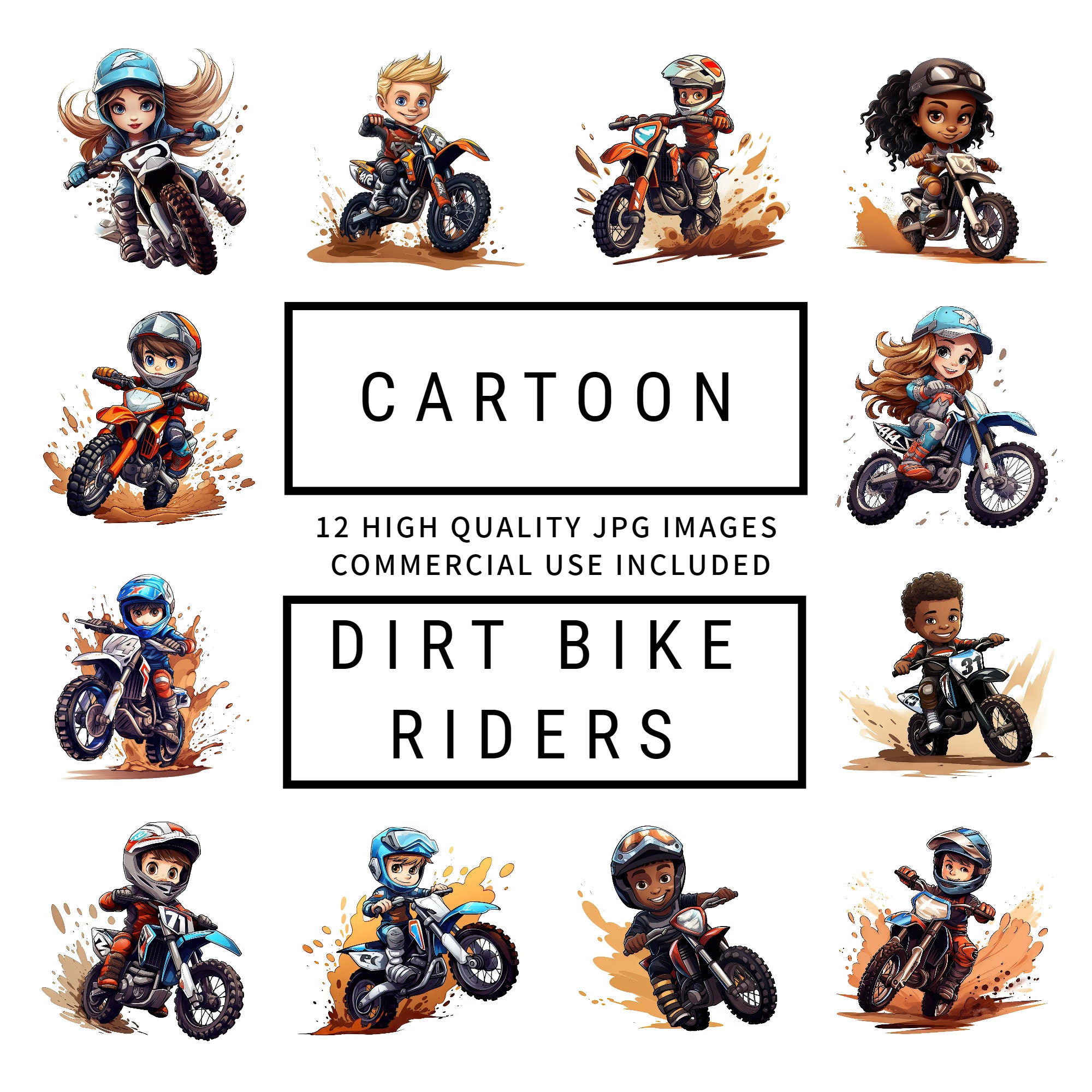 Cartoon Dirt Bike