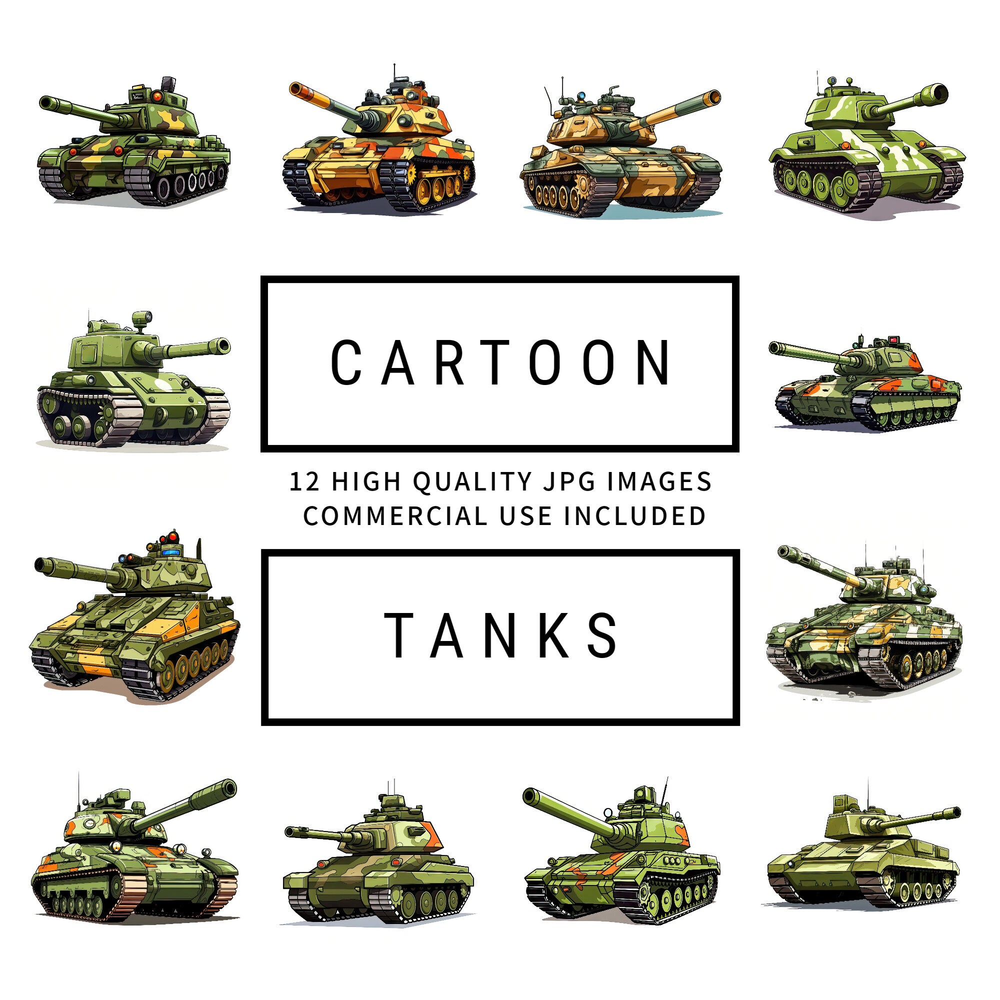 Cartoon Army Tank