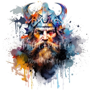 Colourful Abstract Vikings Clipart 11 High Quality Jpgs, Junk Journals ...
