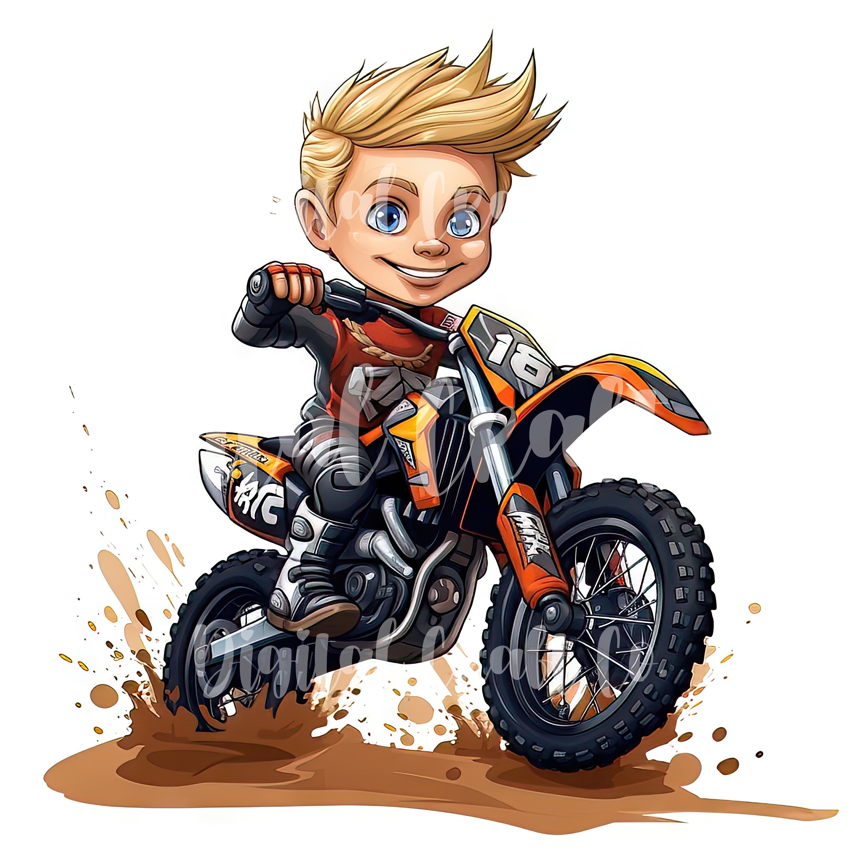 Cartoon Motorcycle Rider Clip Art