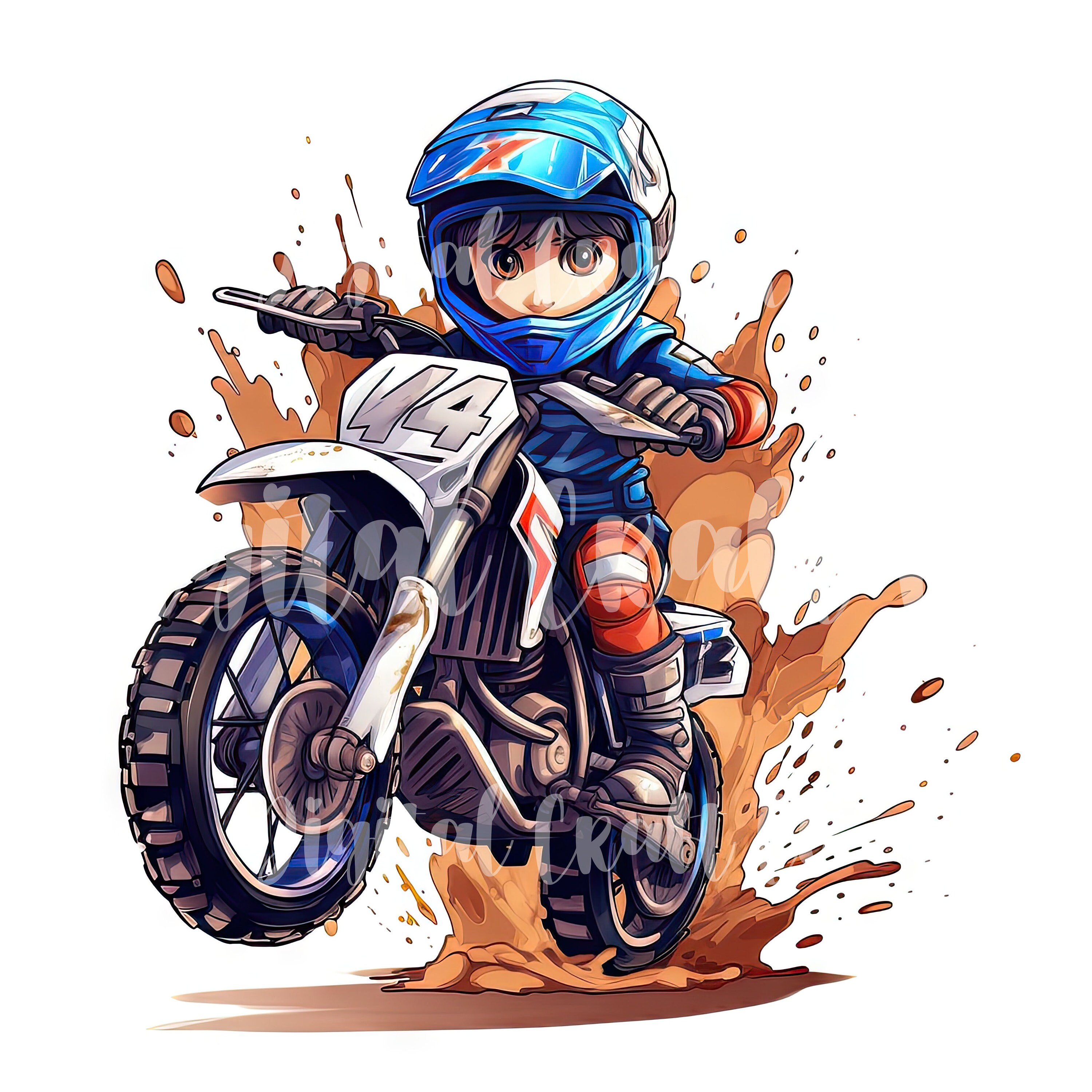 Cartoon Motorcycle Rider Clip Art