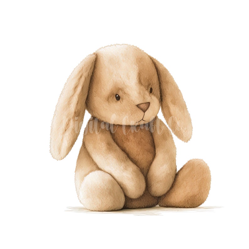Cuddly Bunny Clipart 10 High Quality Jpgs Digital Download - Etsy