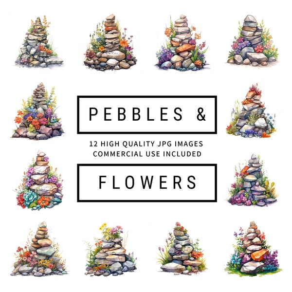 Pebble Art Flowers - Etsy