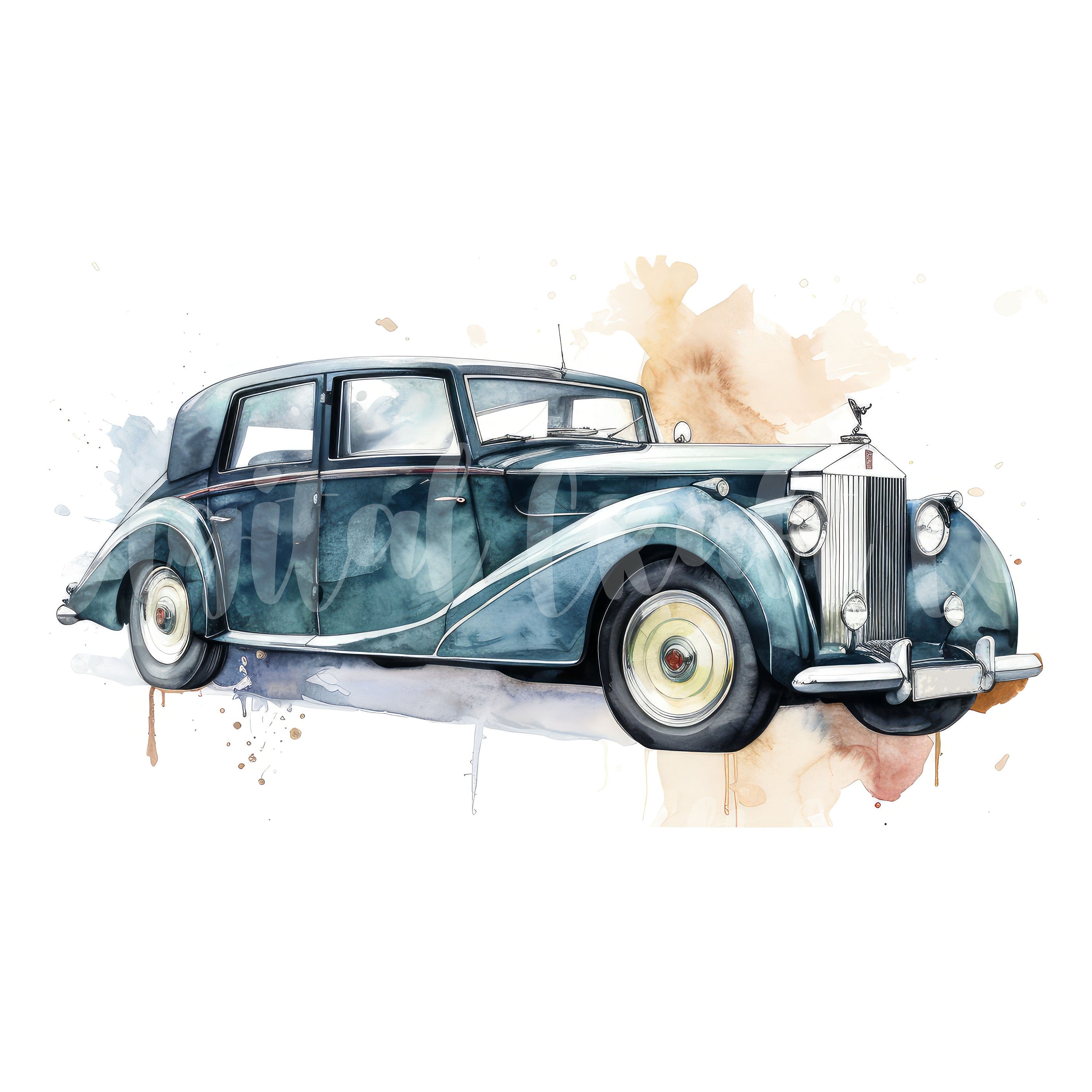Vintage Rolls Royce Clipart 13 High Quality Jpgs - Etsy UK