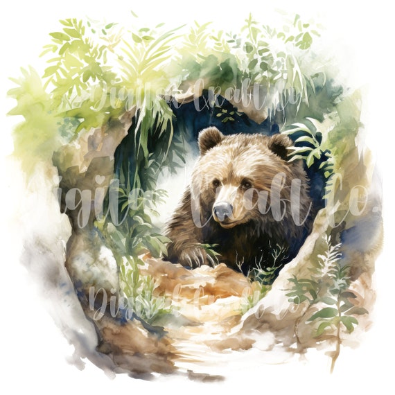 Bear Cave Clipart