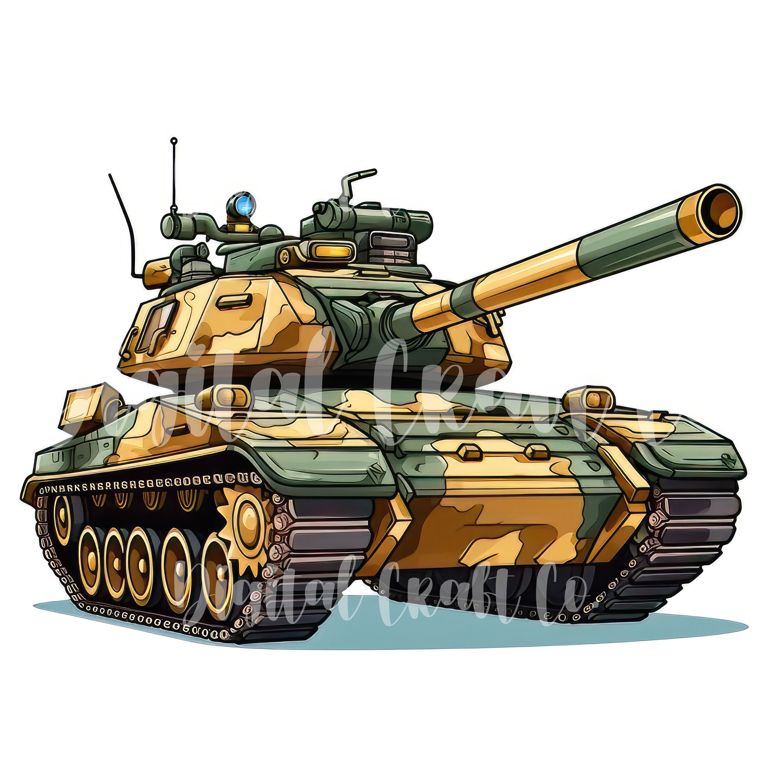 Cartoon Army Tank