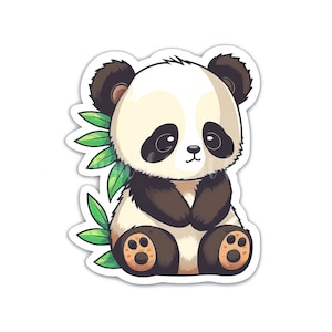 Panda Sticker Style Clipart 10 High Quality Jpgs Digital Download Card ...