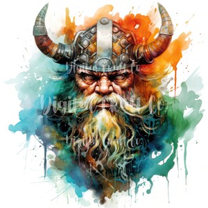 Colourful Abstract Vikings Clipart 11 High Quality Jpgs, Junk Journals ...