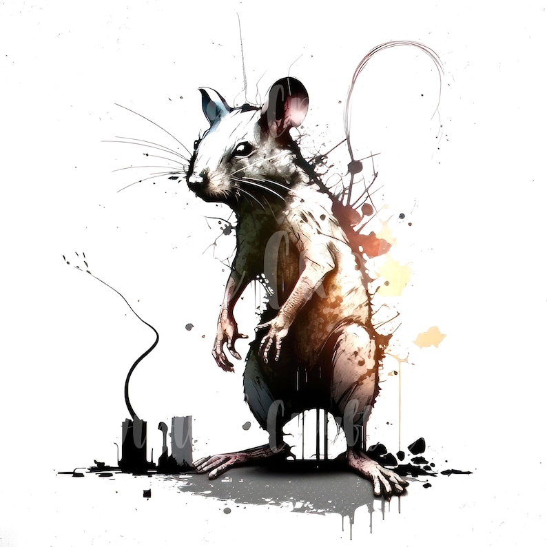 Street Graffiti Rats Clipart 12 High Quality Jpgs Digital - Etsy