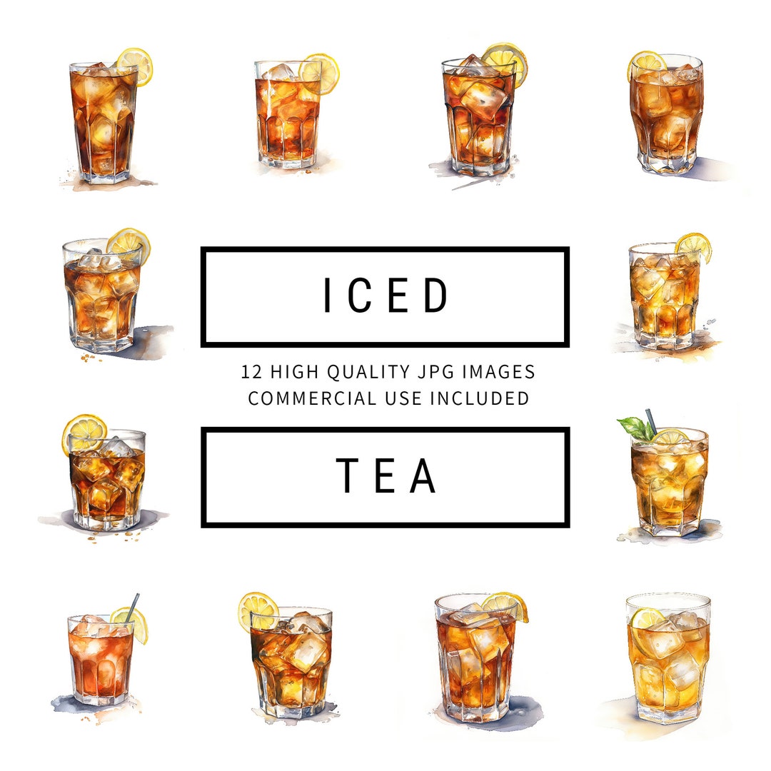 Iced Tea Clipart 12 High Quality Jpgs Card Making, Mixed Media, Junk ...