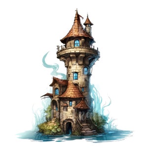 Wizard Towers Clipart 12 High Quality Jpgs Digital Planner, Junk ...