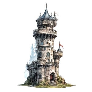 Wizard Towers Clipart 12 High Quality Jpgs Digital Planner, Junk ...