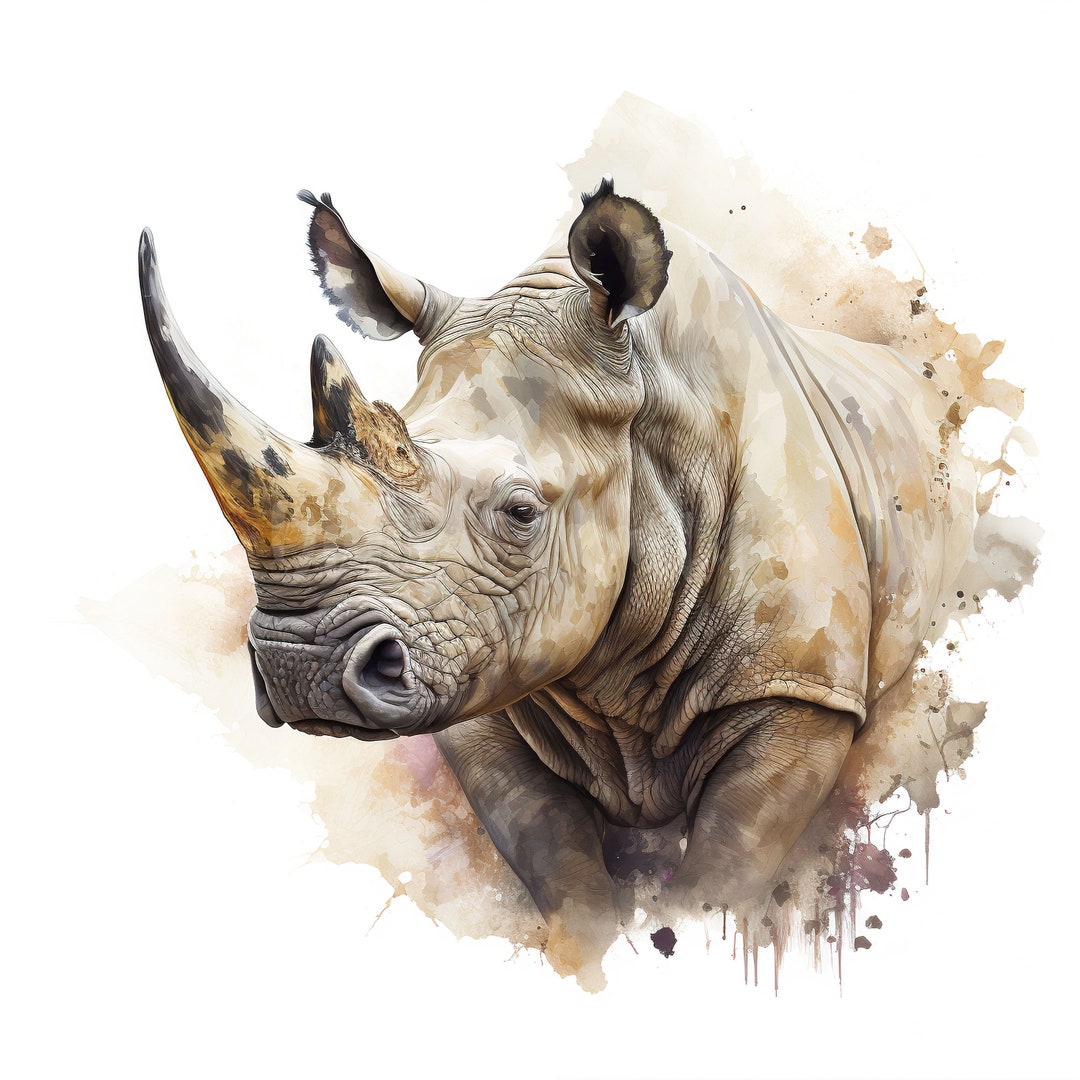 Rhinoceros Rhino Clipart 11 High Quality Jpgs Printable Clipart Bundle ...