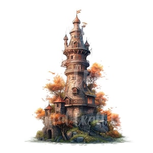Wizard Towers Clipart 12 High Quality Jpgs Digital Planner, Junk ...