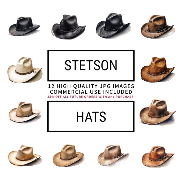 Stetson Hat Clipart - Etsy