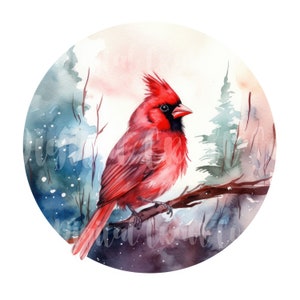 Red Cardinal Frames Clipart 12 High Quality Jpgs, Digital Planner, Junk ...