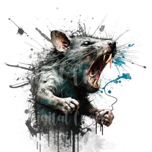 Street Graffiti Rats Clipart 12 High Quality Jpgs Digital Planners ...