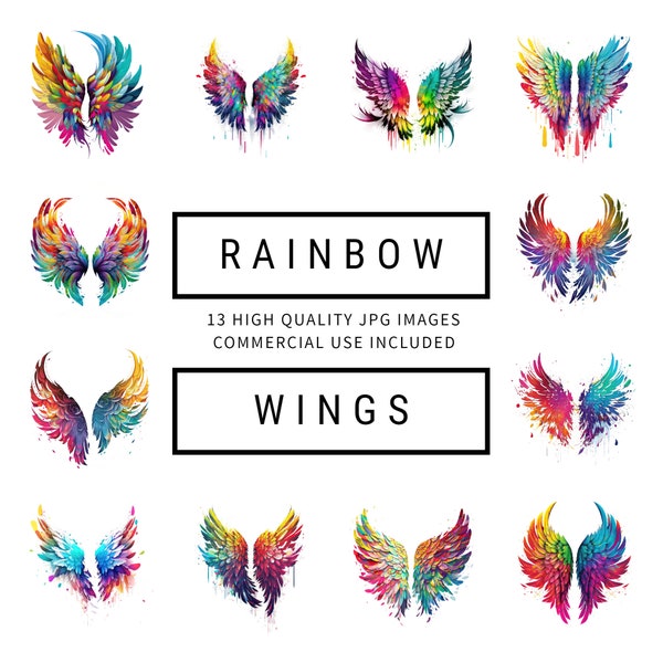 Rainbow Wings - Etsy
