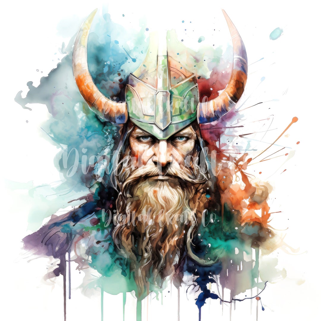 Colourful Abstract Vikings Clipart 11 High Quality Jpgs, Junk Journals ...