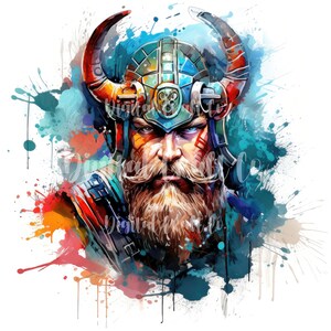 Colourful Abstract Vikings Clipart 11 High Quality Jpgs, Junk Journals ...