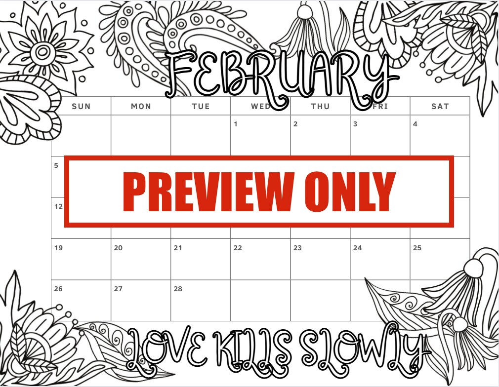 2024 Coloring Calendar, Color Therapy, Adult Coloring, Sarcastic ...