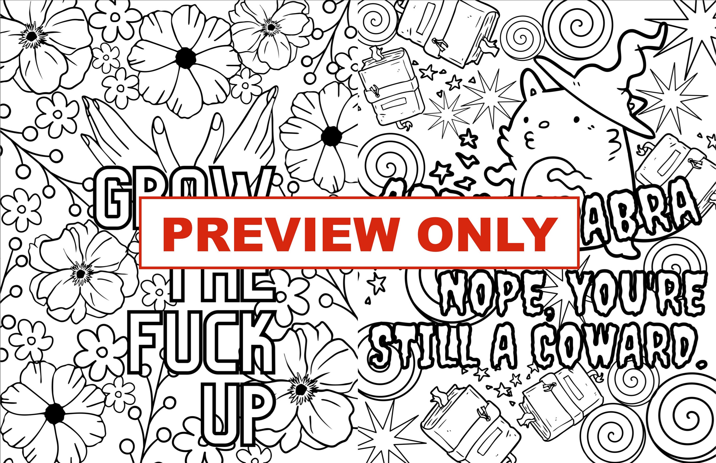 Color Book Break Up, Color Pages Divorce, Swear Color Book About Men ...