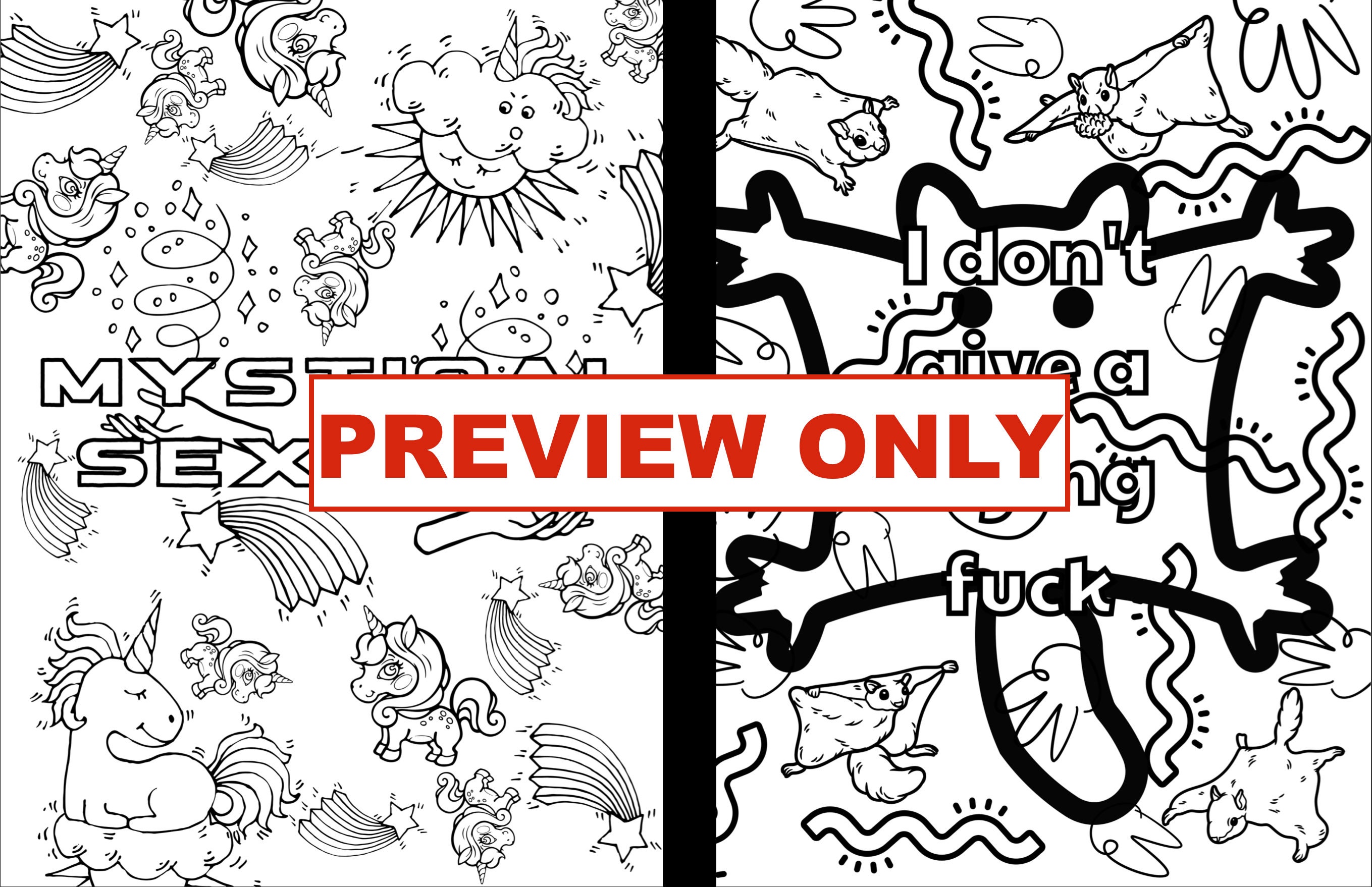 Swear Animal Coloring, Animals That Swear Color Pages, Cussing Critters ...