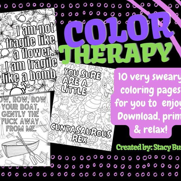 Sweary Coloring Book - Etsy