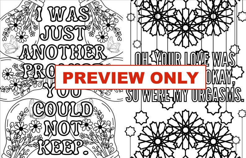 Color Book Break Up, Color Pages Divorce, Swear Color Book About Men ...