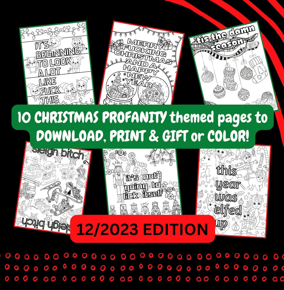 SWEAR 2023 Edition Swear Christmas Color Book, Profanity Color ...