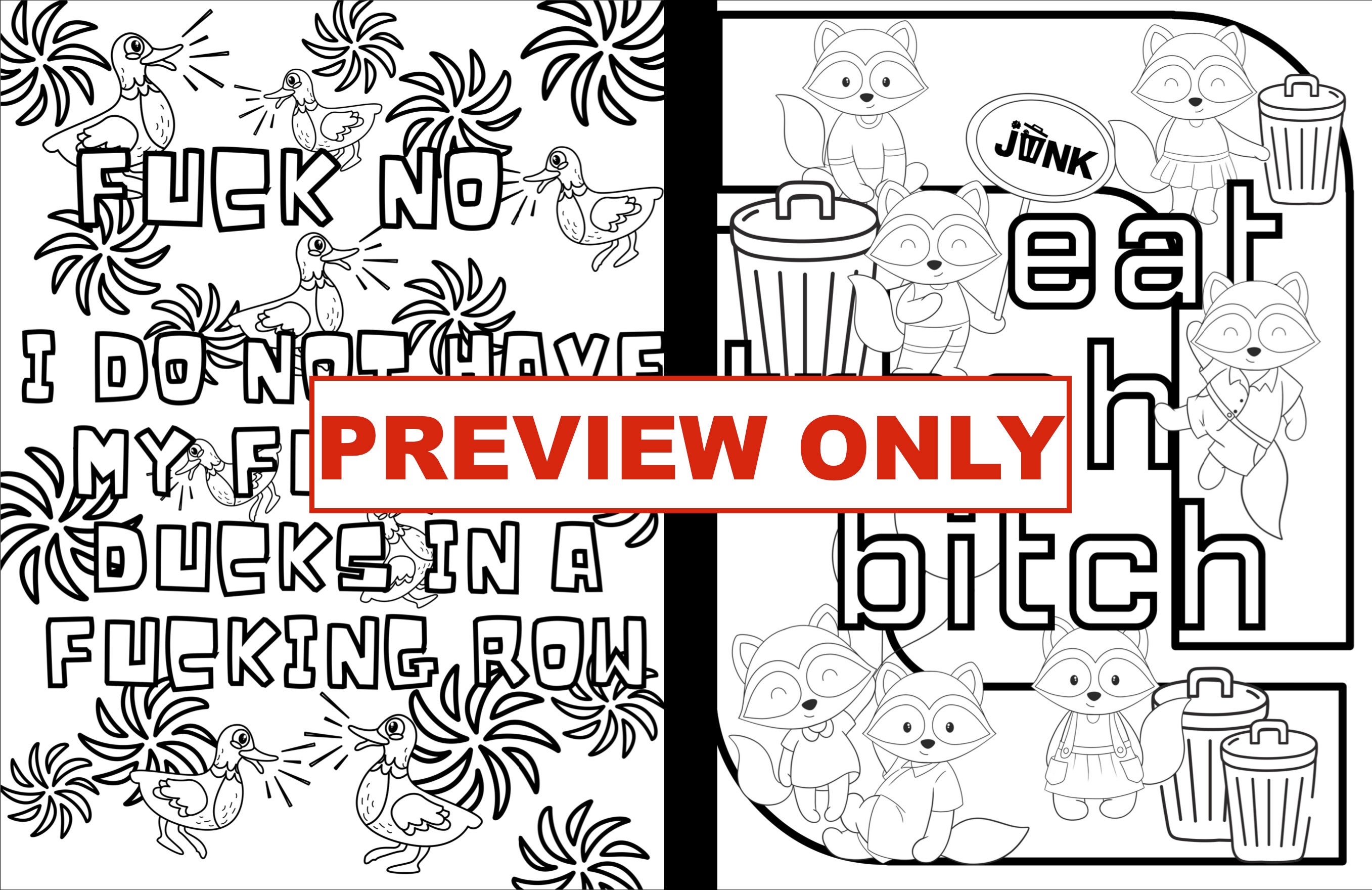 Swear Animal Coloring, Animals That Swear Color Pages, Cussing Critters ...