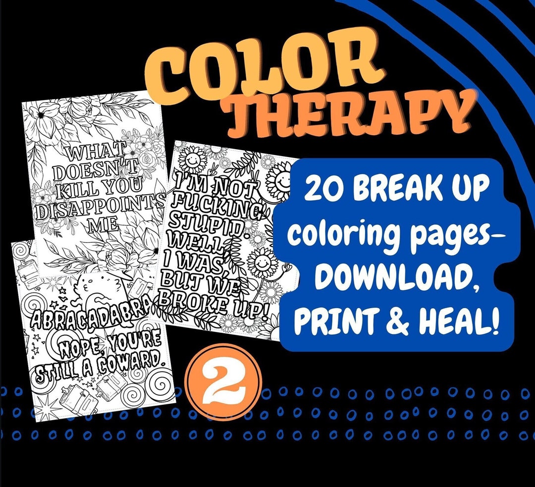 Color Book Break Up, Color Pages Divorce, Swear Color Book About Men ...