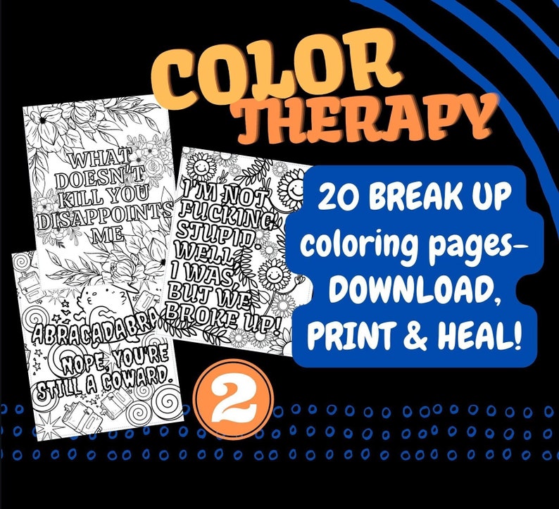 Color Book Break Up, Color Pages Divorce, Swear Color Book About Men ...