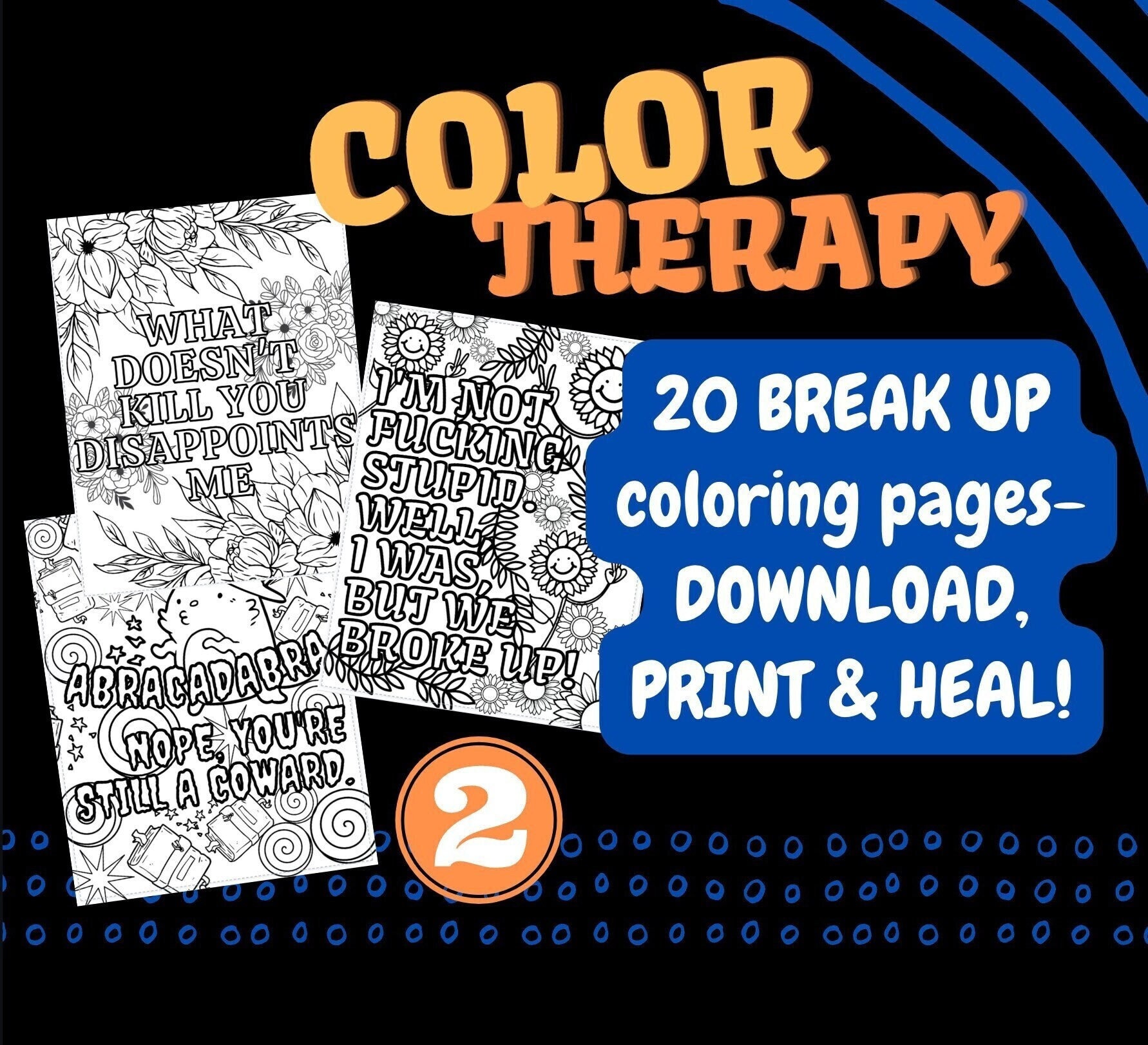 Color Book Break Up, Color Pages Divorce, Swear Color Book About Men ...