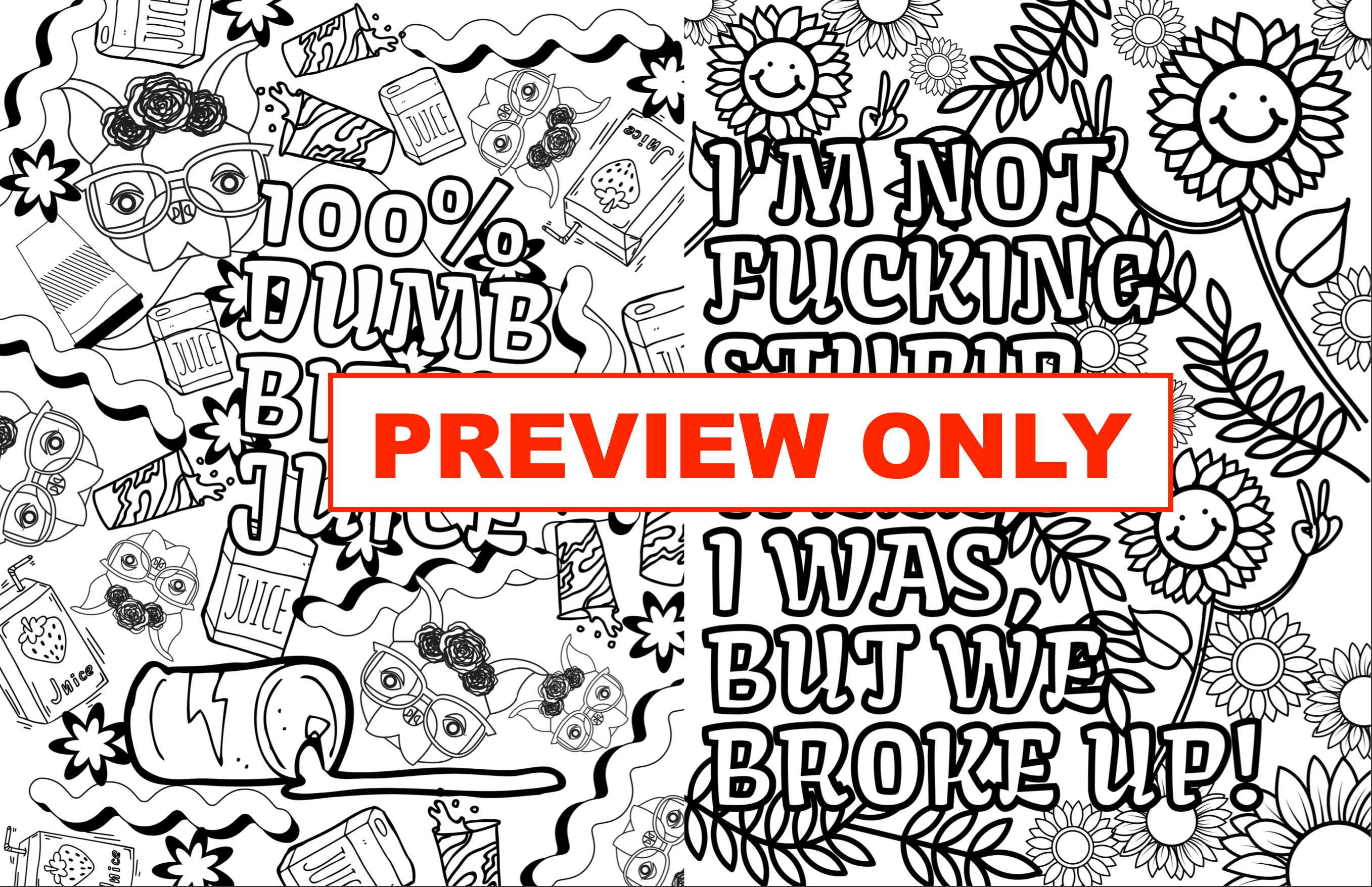 Color Book Break Up, Color Pages Divorce, Swear Color Book About Men ...