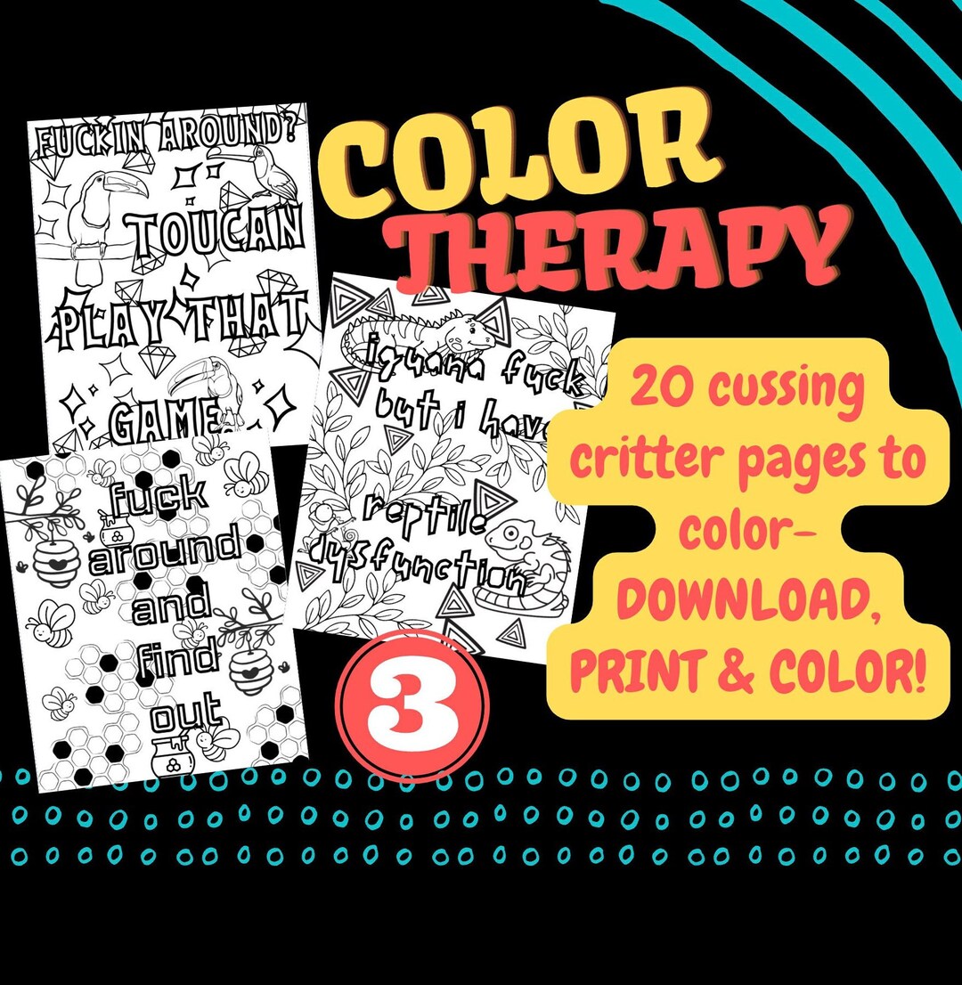 Swear Animal Coloring, Animals That Swear Color Pages, Cussing Critters ...