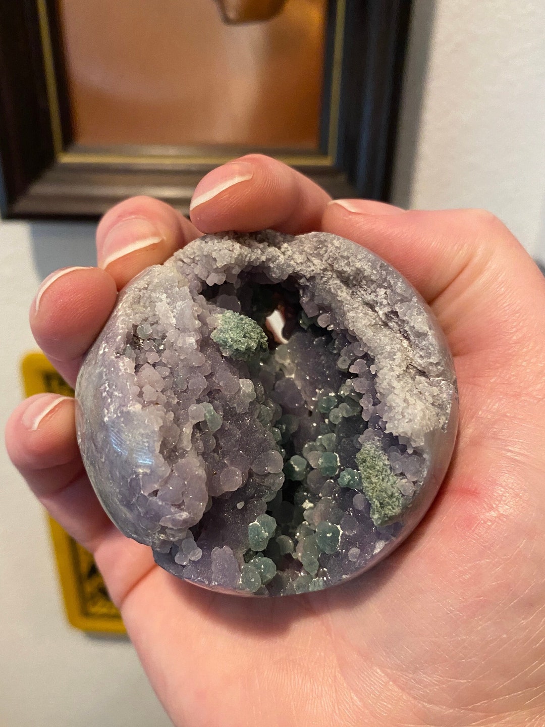 Grape Agate Sphere Cavern - Etsy
