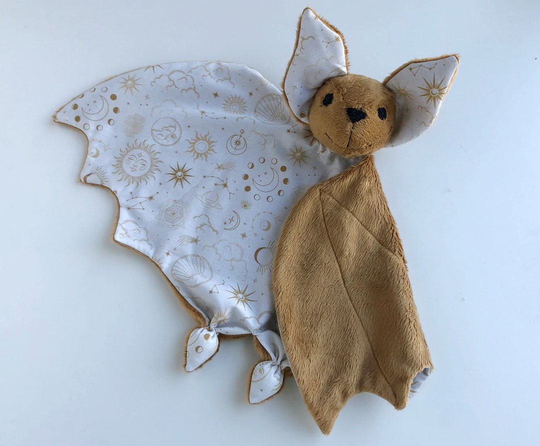 Brown Bat Lovey Blanket, Fruit Bat Plush, Stuff Bat Toy, Baby Bat, Baby ...