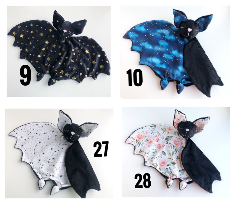Baby Lovey Blanket Bat Plush Baby Bat Gift Stars and Moon - Etsy