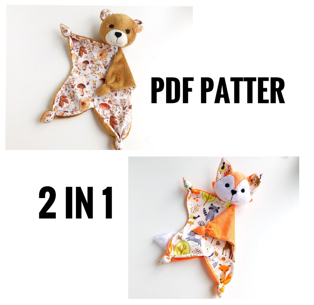 Baby Lovey Pattern, Baby Comforter Pattern, Fox Lovey Blanket Pattern ...