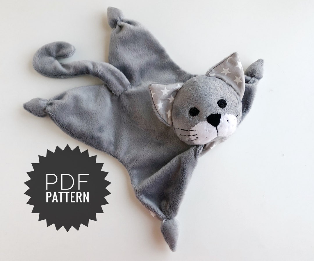 Baby Lovey Sewing Pattern, Cat Comforter Pattern, Cat Lovey Pattern ...