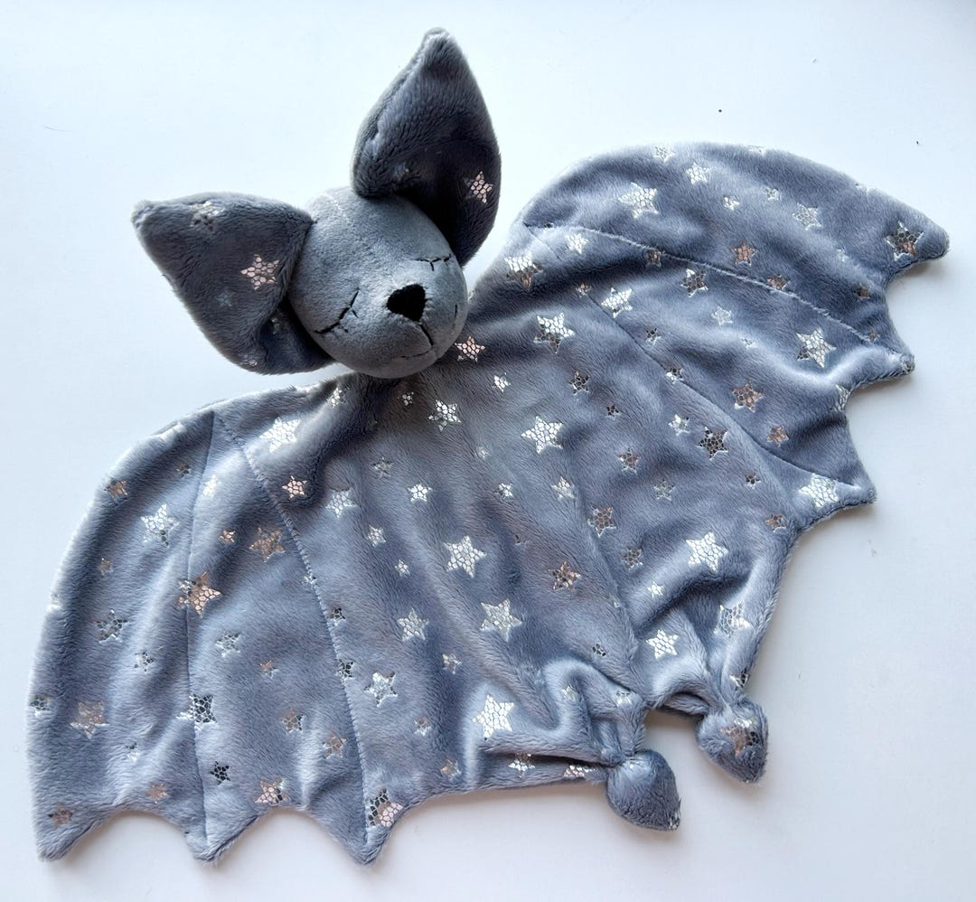 Plush Gray Bat Lovey for Baby, Stuff Cuddle Bat, Baby Lovey, Baby ...